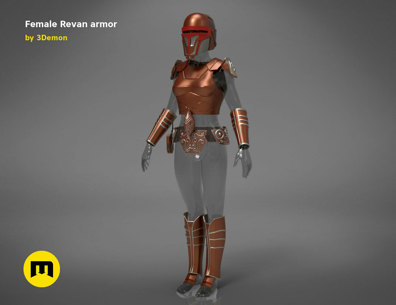 3D file Revan Female Armor ♀️ ・3D printer model to download・Cults