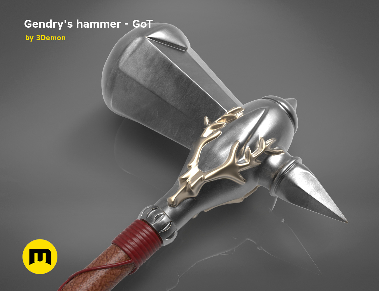 🔨 Gendry's Hammer - GAME OF THRONES・ STL File for ・Cults
