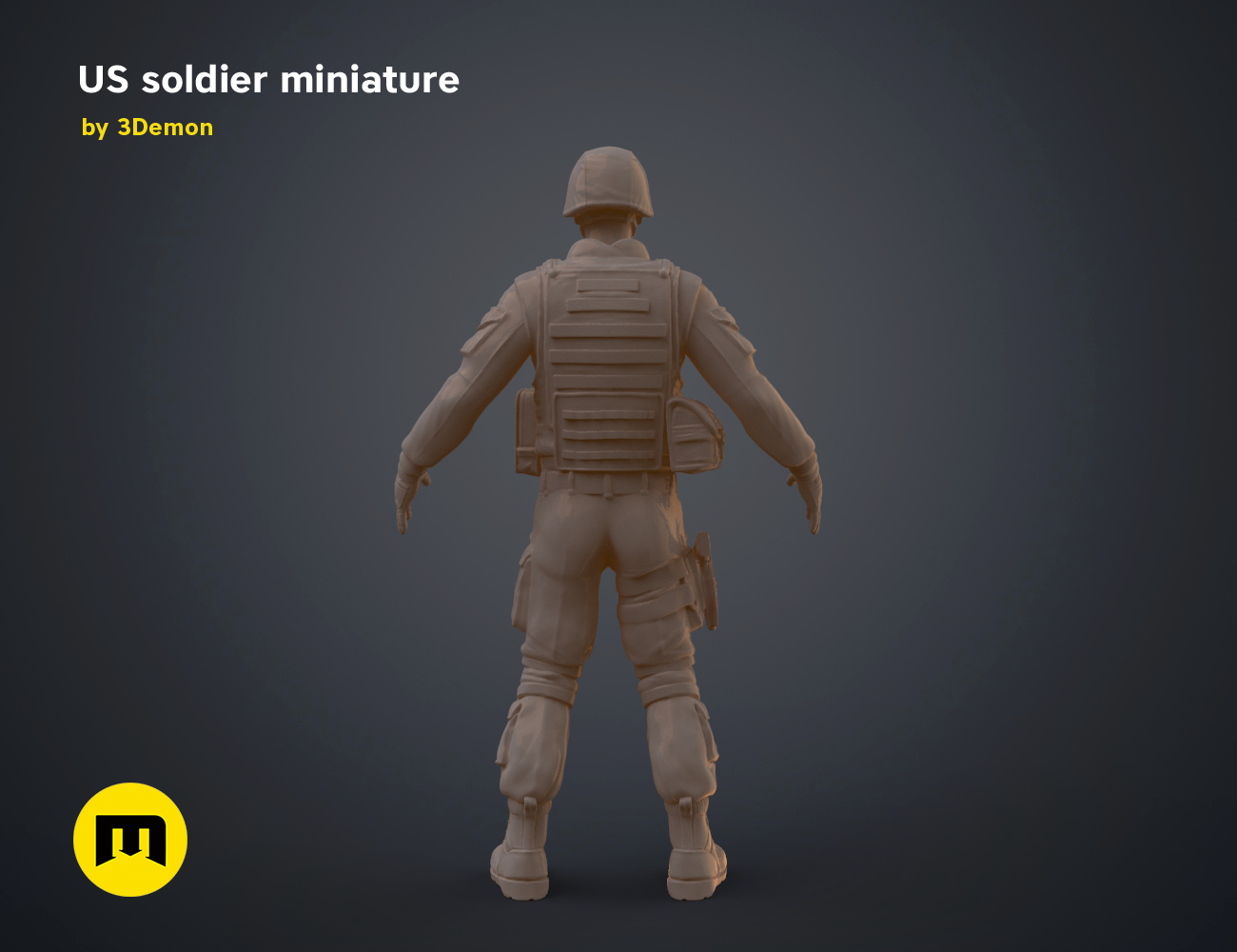3D file US soldier miniature 🫡 ・3D print model to download・Cults
