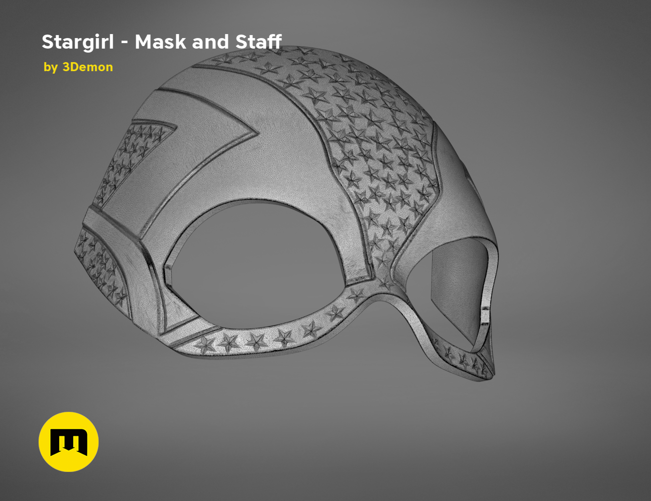 3D file Stargirl - Mask 🦸 ・3D printable model to download・Cults