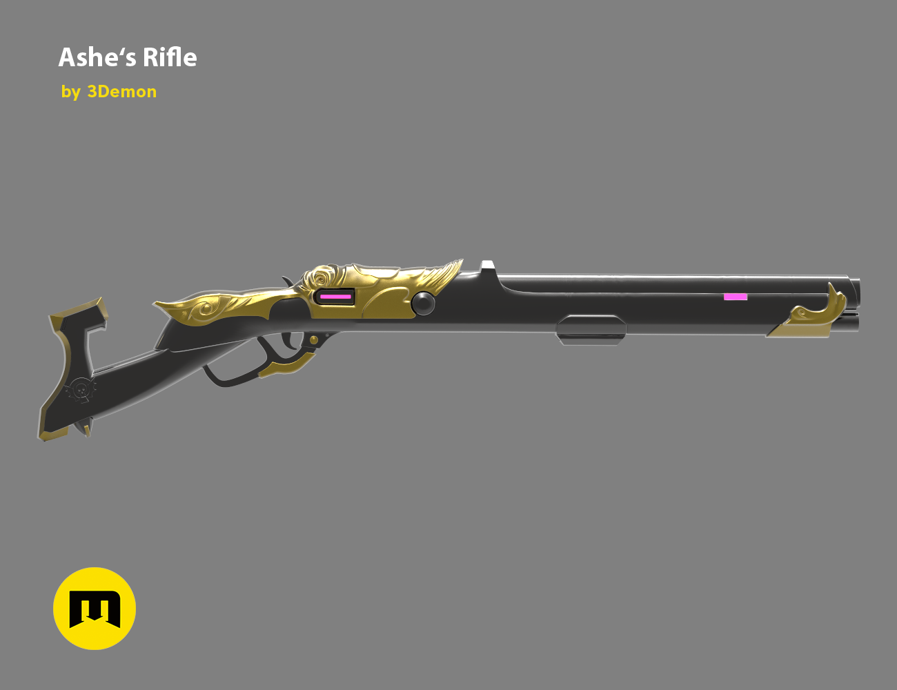 ♀️ Ashe’s rifle from overwatch・ STL File for ・Cults