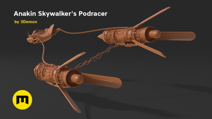 3D file Anakin Skywalker's Podracer ⭐ ・3D printable model to download・Cults