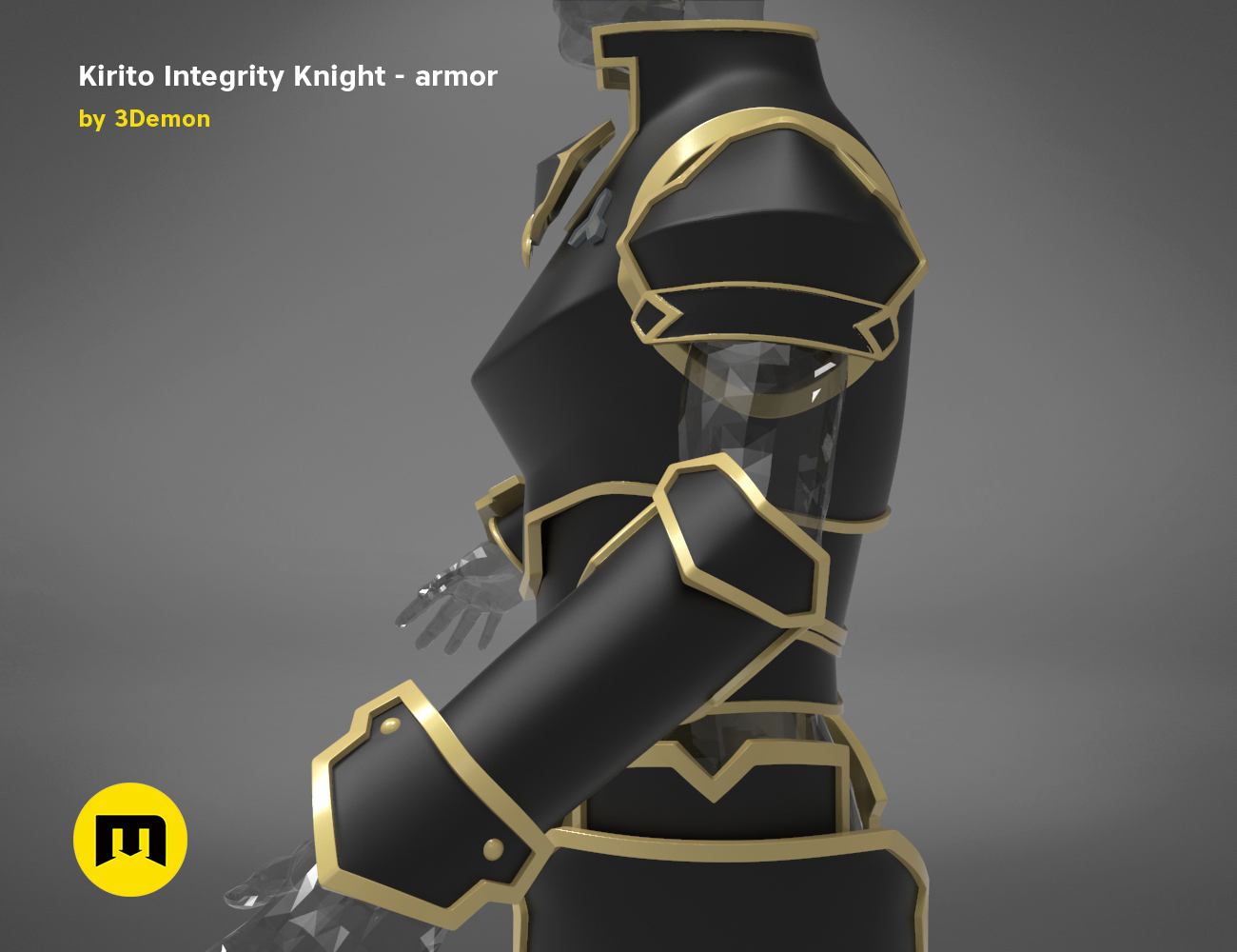 🎬 Kirito’s full size armor - Integrity Knight・ 3D File for ・Cults