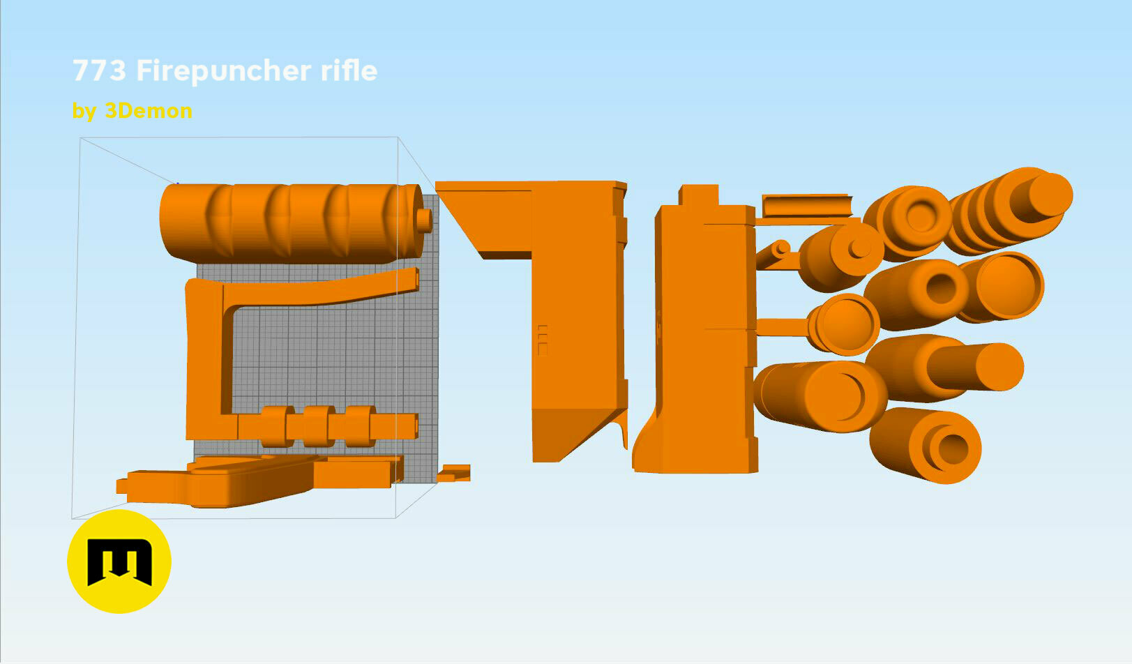 ⭐ 773 Firepuncher rifle・ 3D File for ・Cults