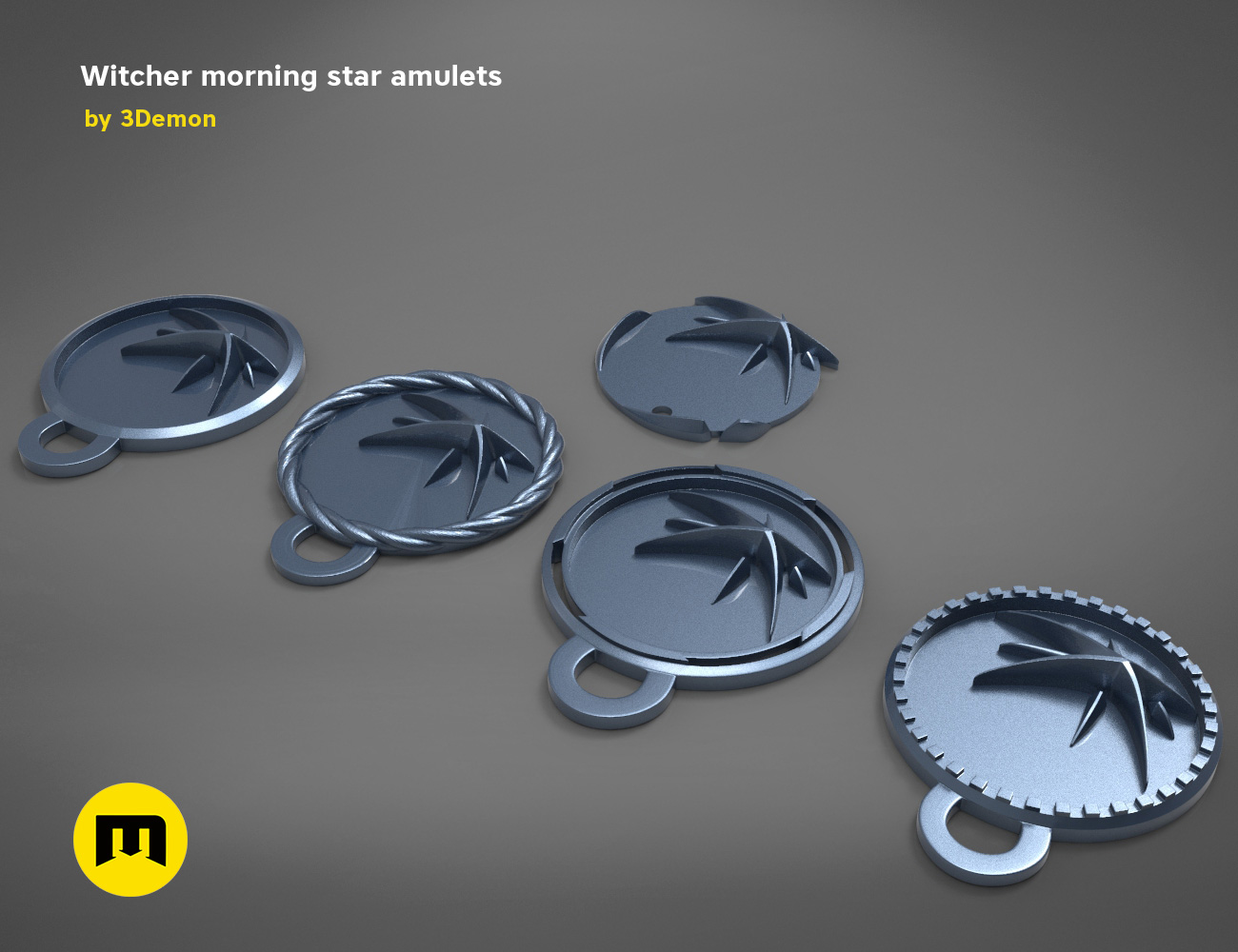 Файл STL Witcher morning star amulets ⭐・Идея 3D-печати для скачивания・Cults
