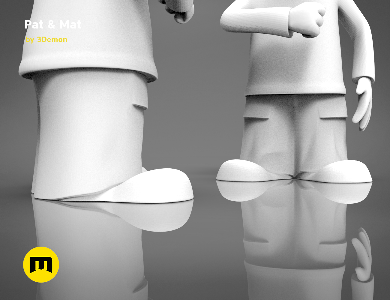 📽️ Pat & Mat Figures・ STL File for ・Cults