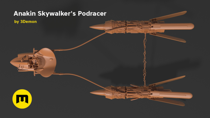 3D file Anakin Skywalker's Podracer ⭐ ・3D printable model to download・Cults