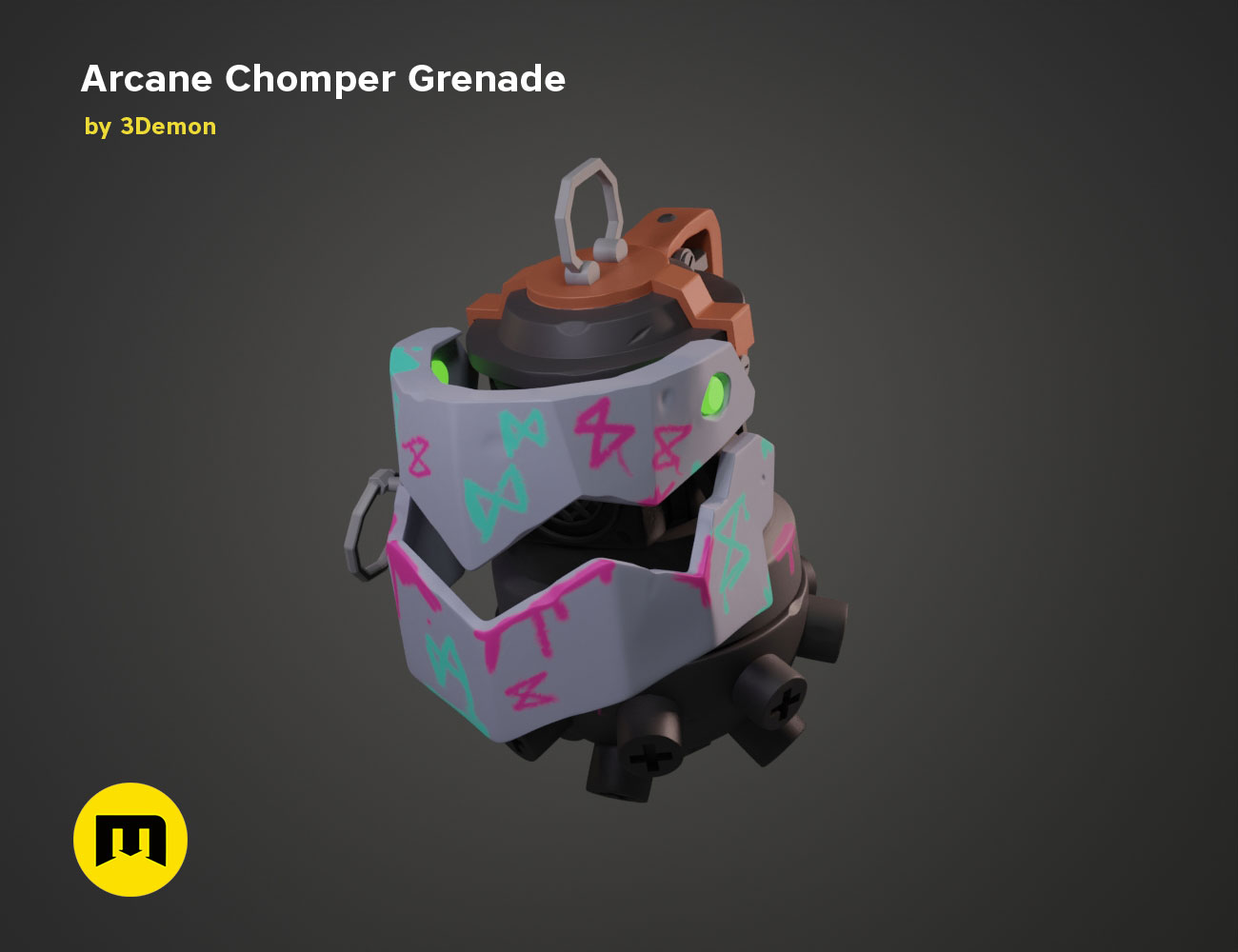 🔫 Arcane Chomper Grenade・ 3D File for 3D printing・Cults