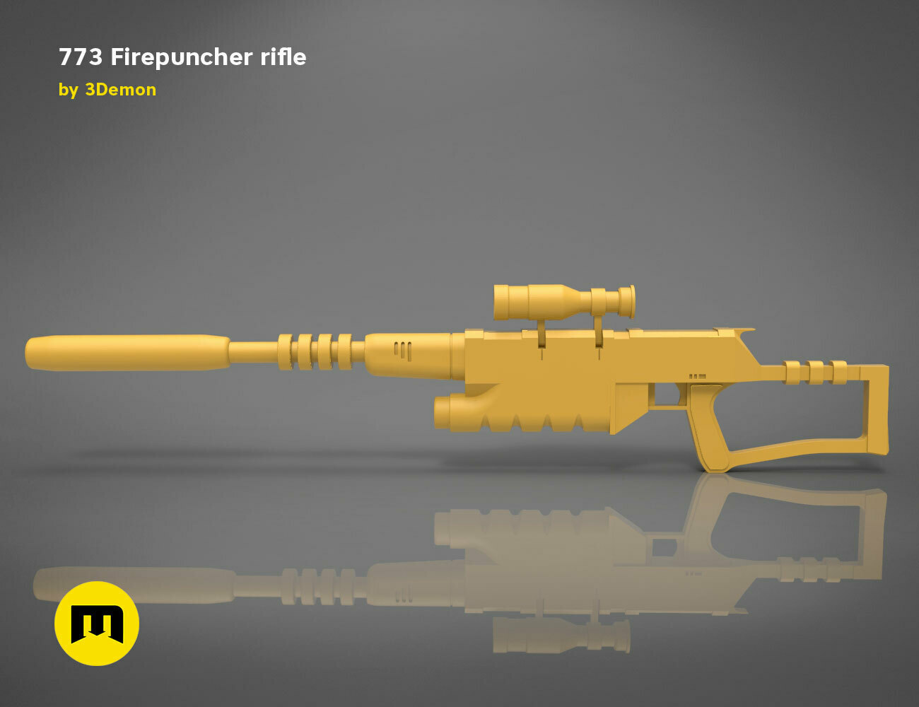 ⭐ 773 Firepuncher rifle・ 3D File for ・Cults
