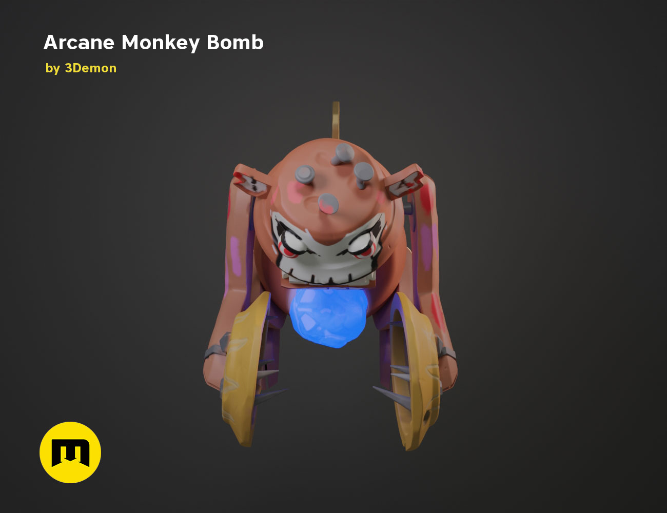 🐒 Arcane Monkey Bomb・ 3D File for ・Cults