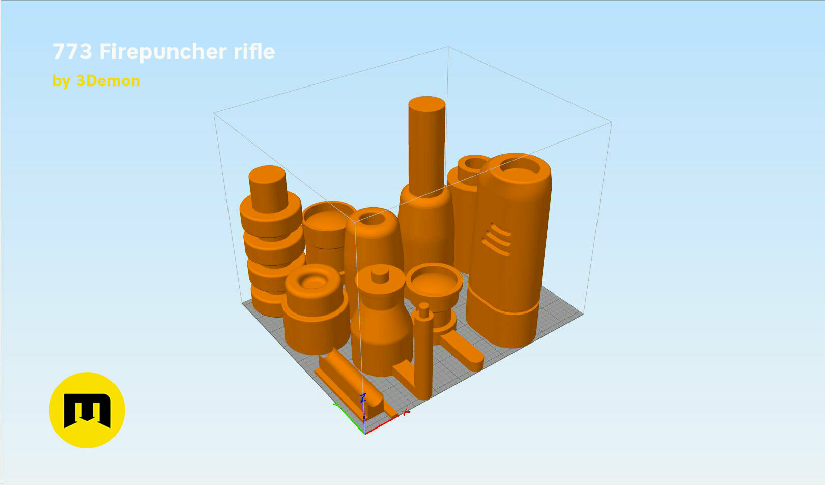 ⭐ 773 Firepuncher rifle・ 3D File for ・Cults