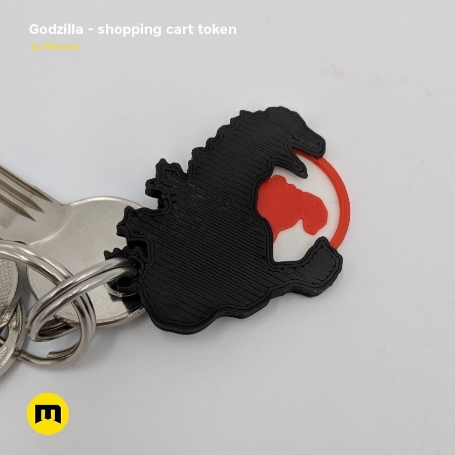 Free STL file Godzilla – shopping cart token 🛒 ・3D printable model to ...