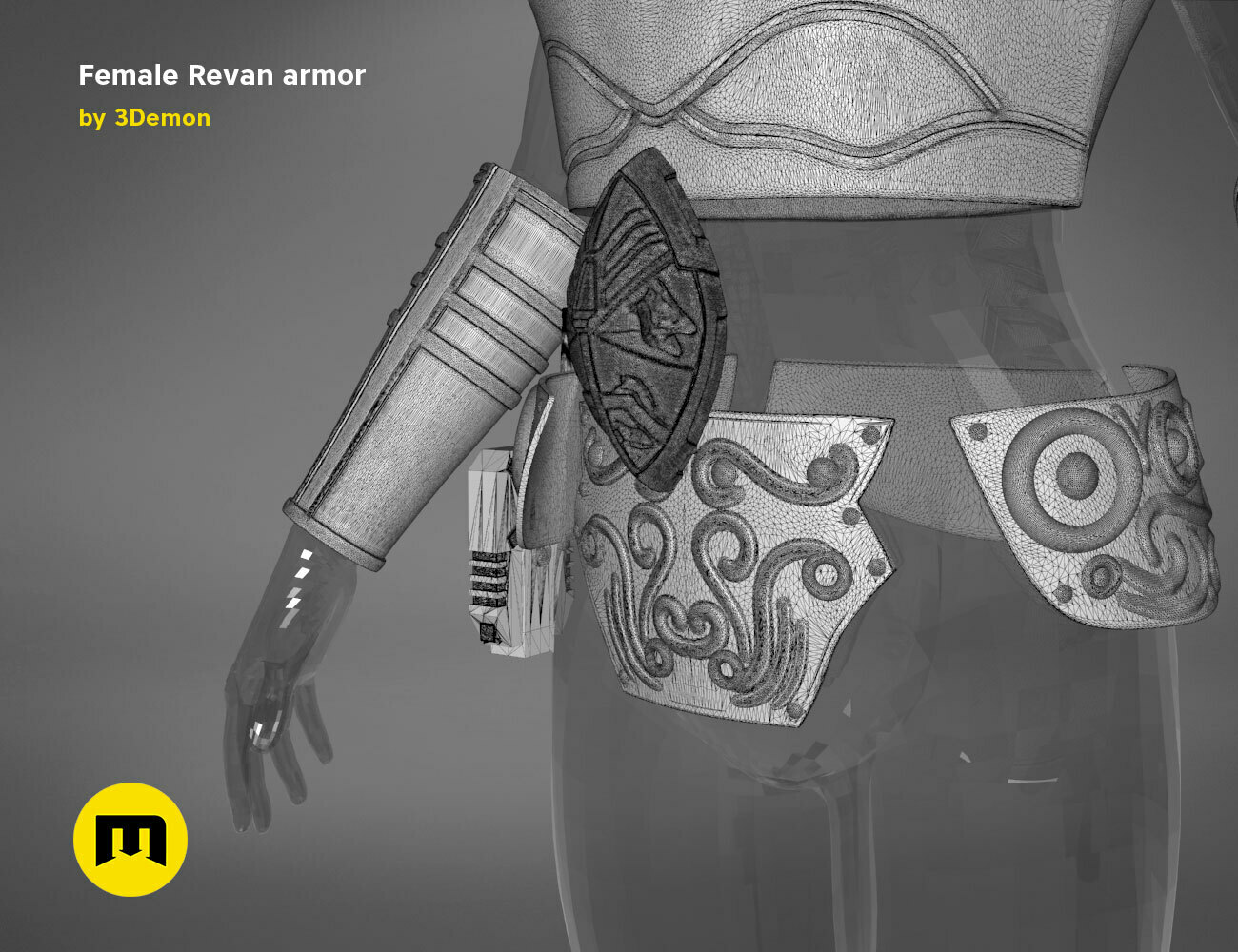 3D file Revan Female Armor ♀️ ・3D printer model to download・Cults