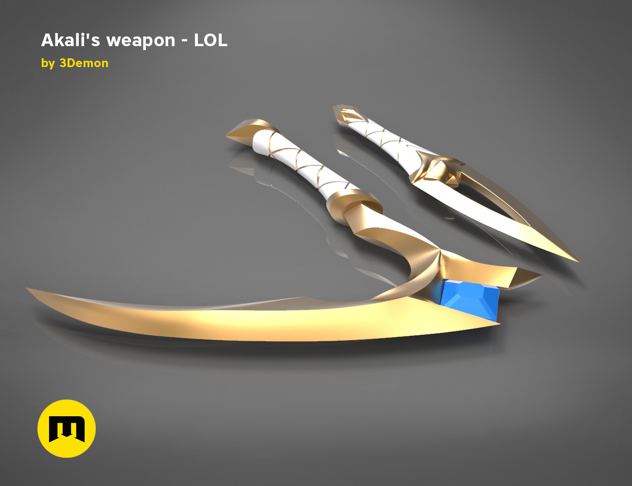 🔫 KDA Akali’s Weapons – League of Legends・ STL File for 3D printing・Cults