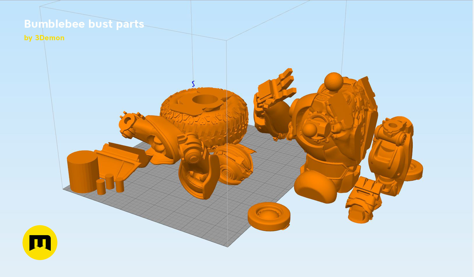 STL file Bumblebee bust 👤 ・3D printer design to download・Cults