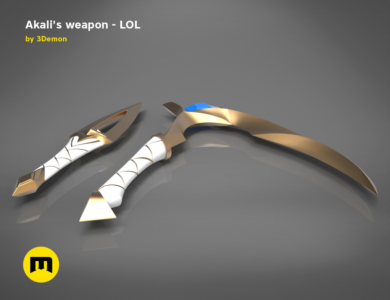 STL file KDA Akali’s Weapons – League of Legends 🔫 ・Model to download ...