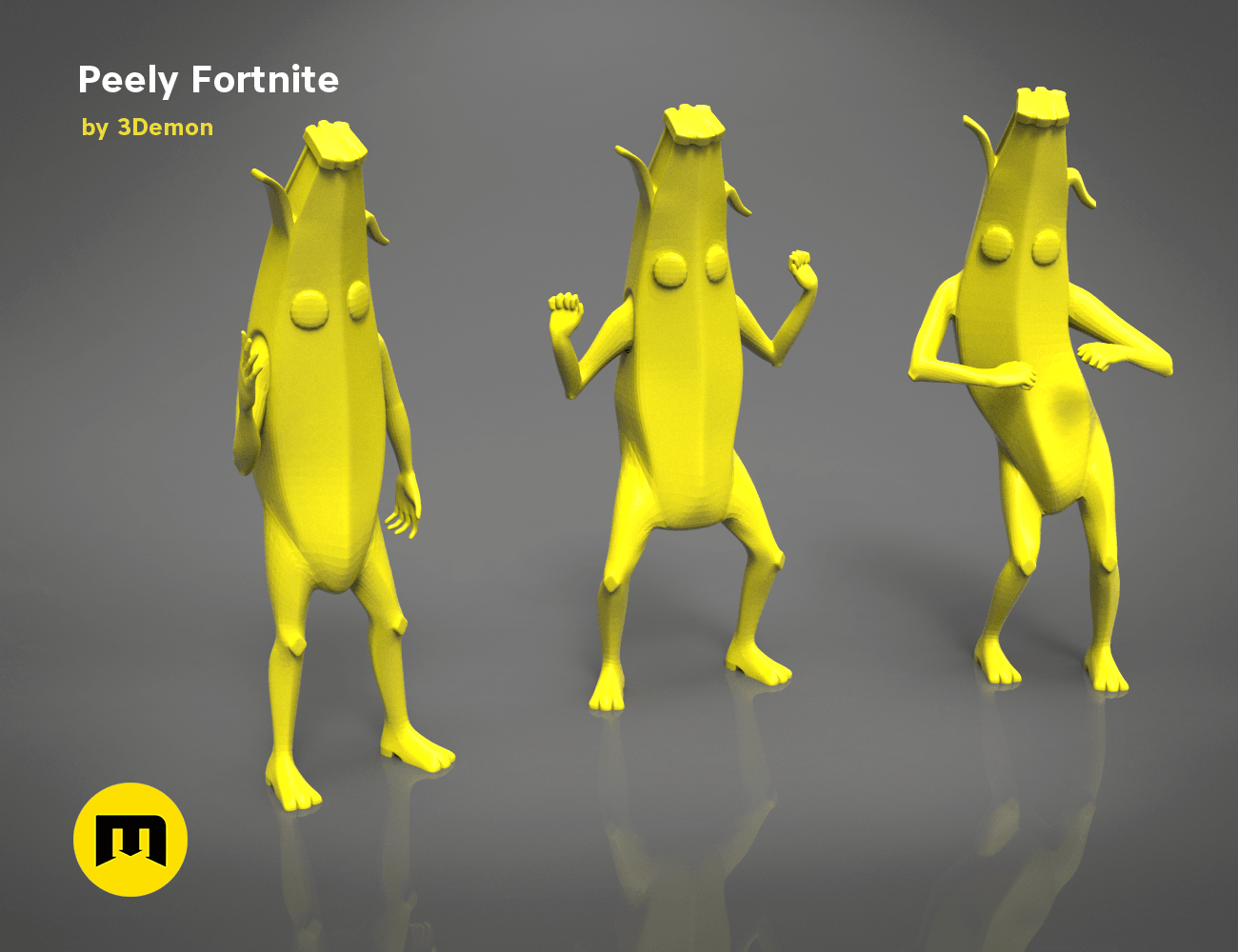 STL file Peely Fortnite Banana Figures 🍌 (OBJ)・Model to download and 3D ...