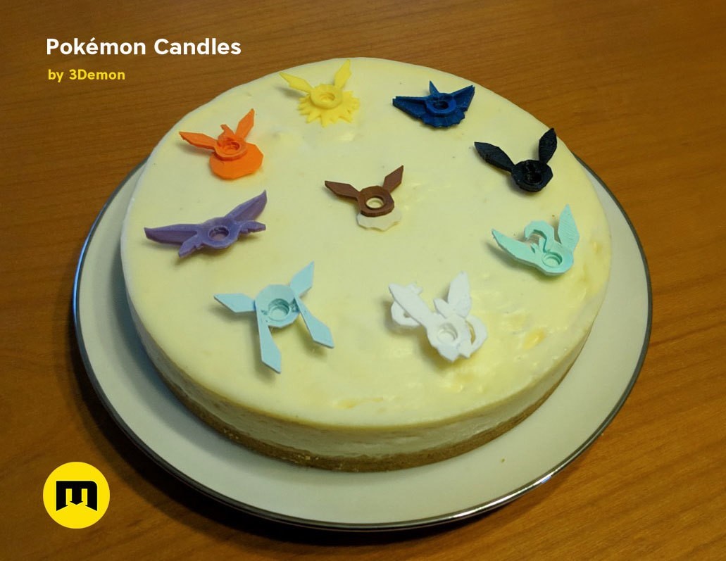 3D file Pokemon Birthday Candles Eeveelutions and Pikachu 🐉 ・3D ...