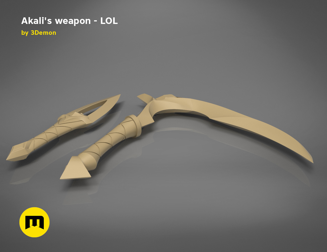 🔫 KDA Akali’s Weapons – League of Legends・ STL File for 3D printing・Cults