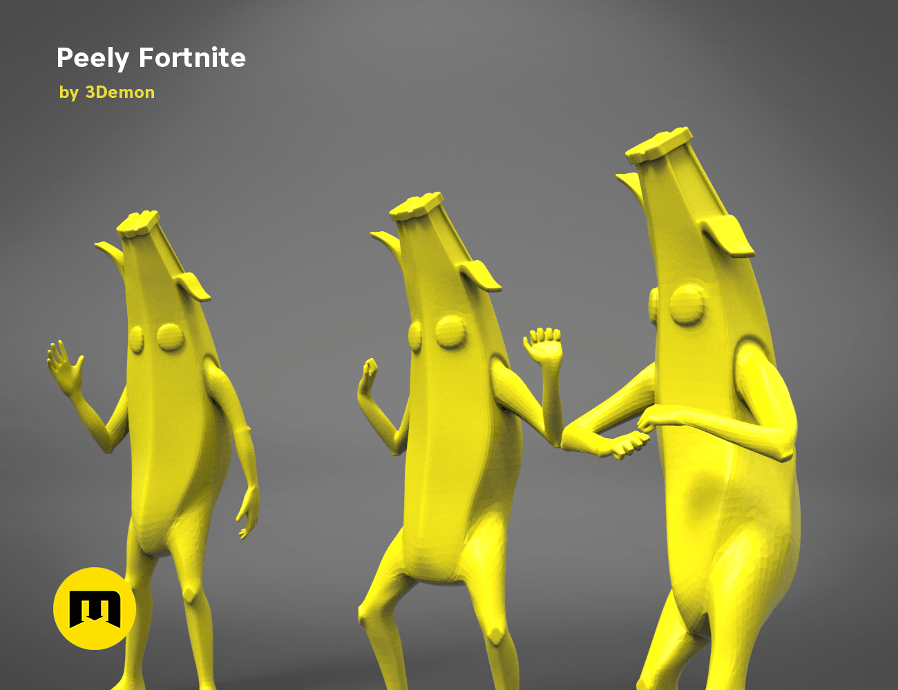 STL file Peely Fortnite Banana Figures 🍌 (OBJ)・Model to download and 3D ...