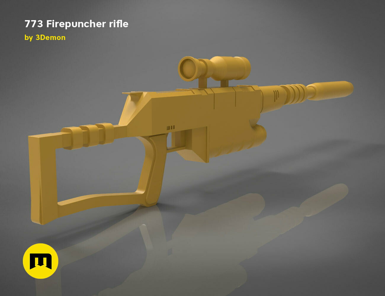 ⭐ 773 Firepuncher rifle・ 3D File for ・Cults