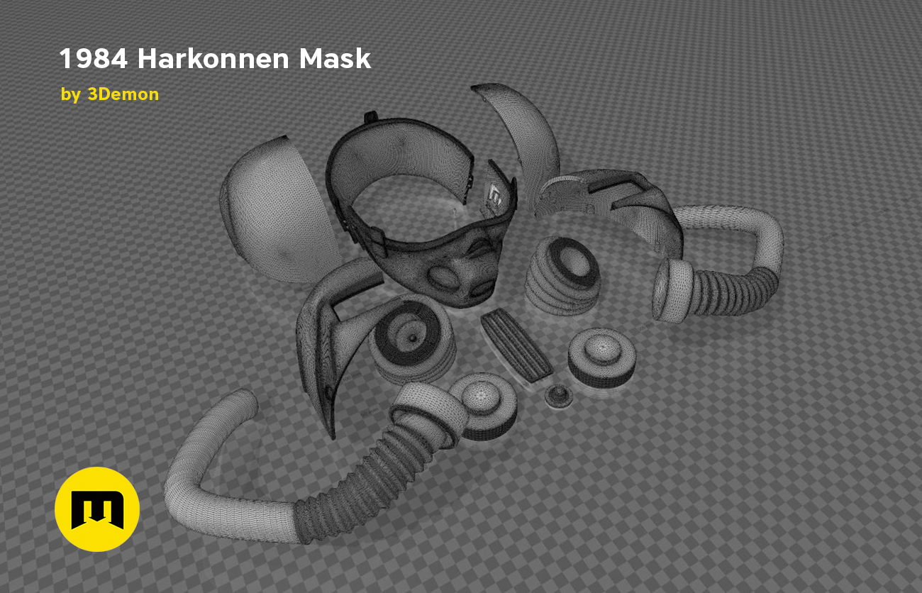 🎬 Dune 1984 Harkonnen Mask・ 3D File for ・Cults