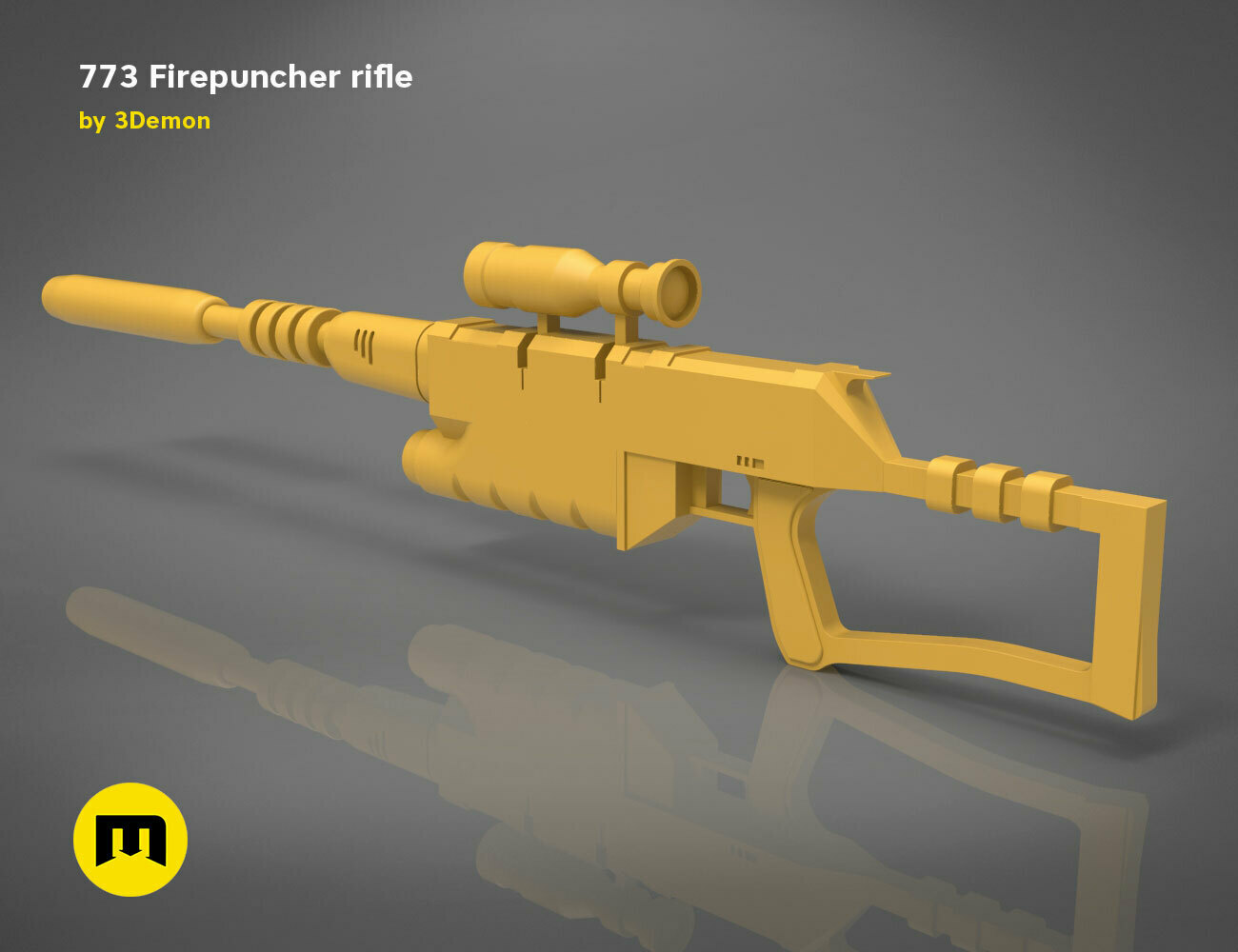 ⭐ 773 Firepuncher rifle・ 3D File for ・Cults