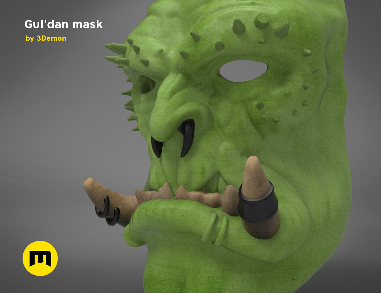 3D file Gul´dan mask 🪖 ・3D printer design to download・Cults