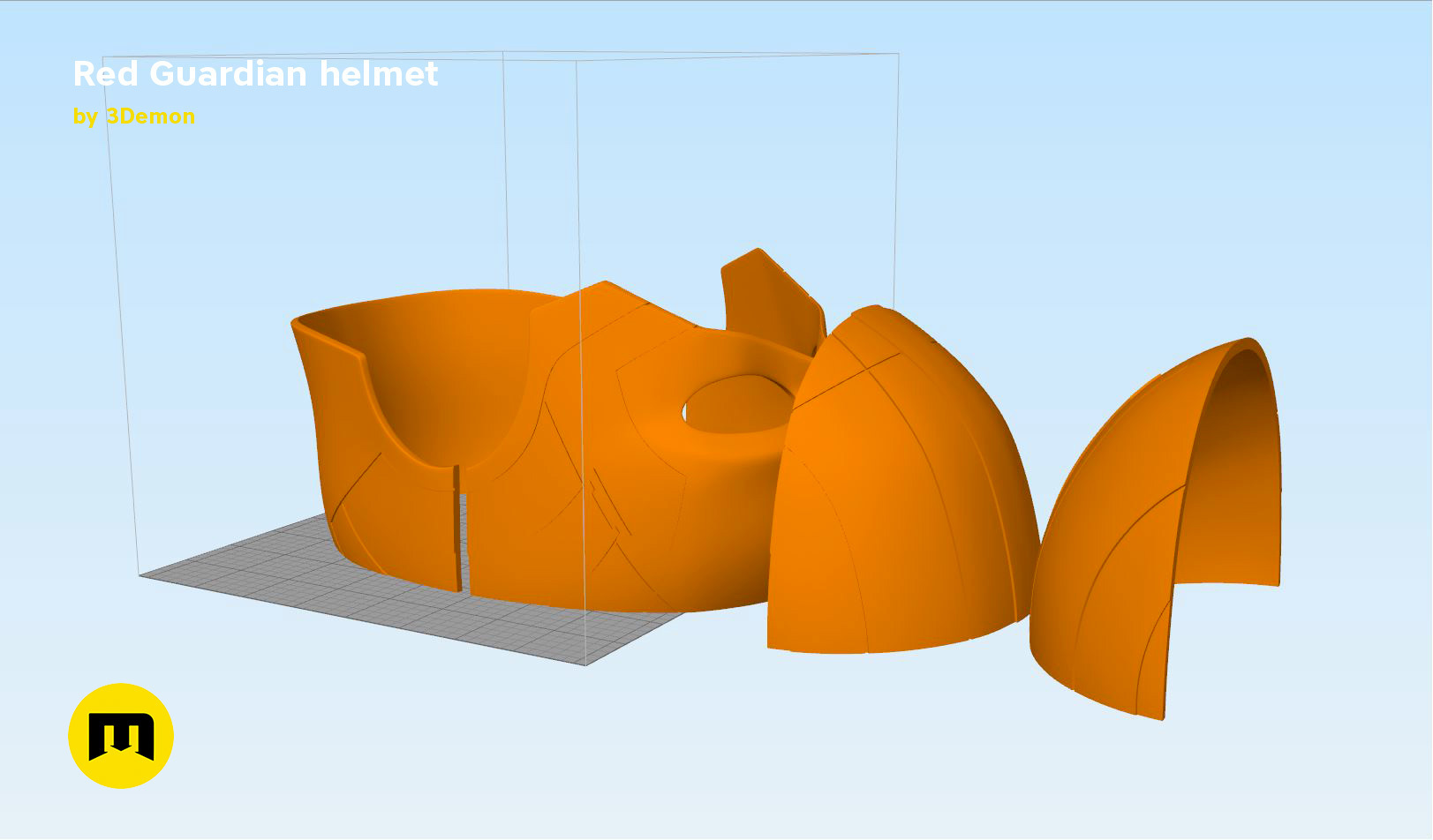 3D file The Red Guardian helmet 🪖 ・3D printing design to download・Cults
