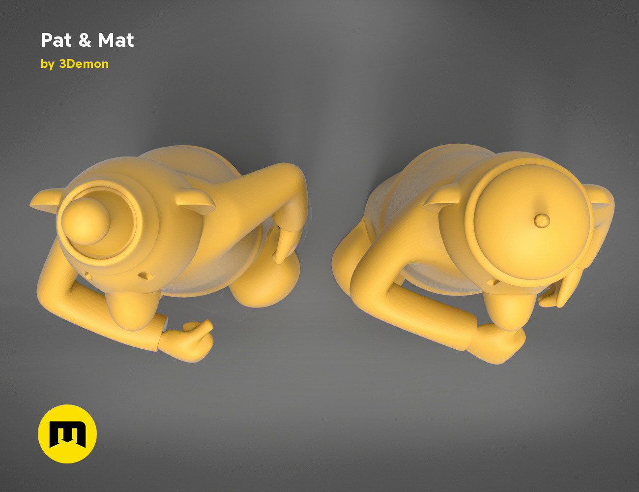 STL file Pat and Man figures 👨 (OBJ)・3D printer design to download・Cults
