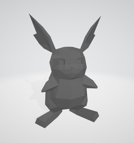 STL file Raichu Low Poly Pokemon 🐉 (3MF)・Model to download and 3D print ...