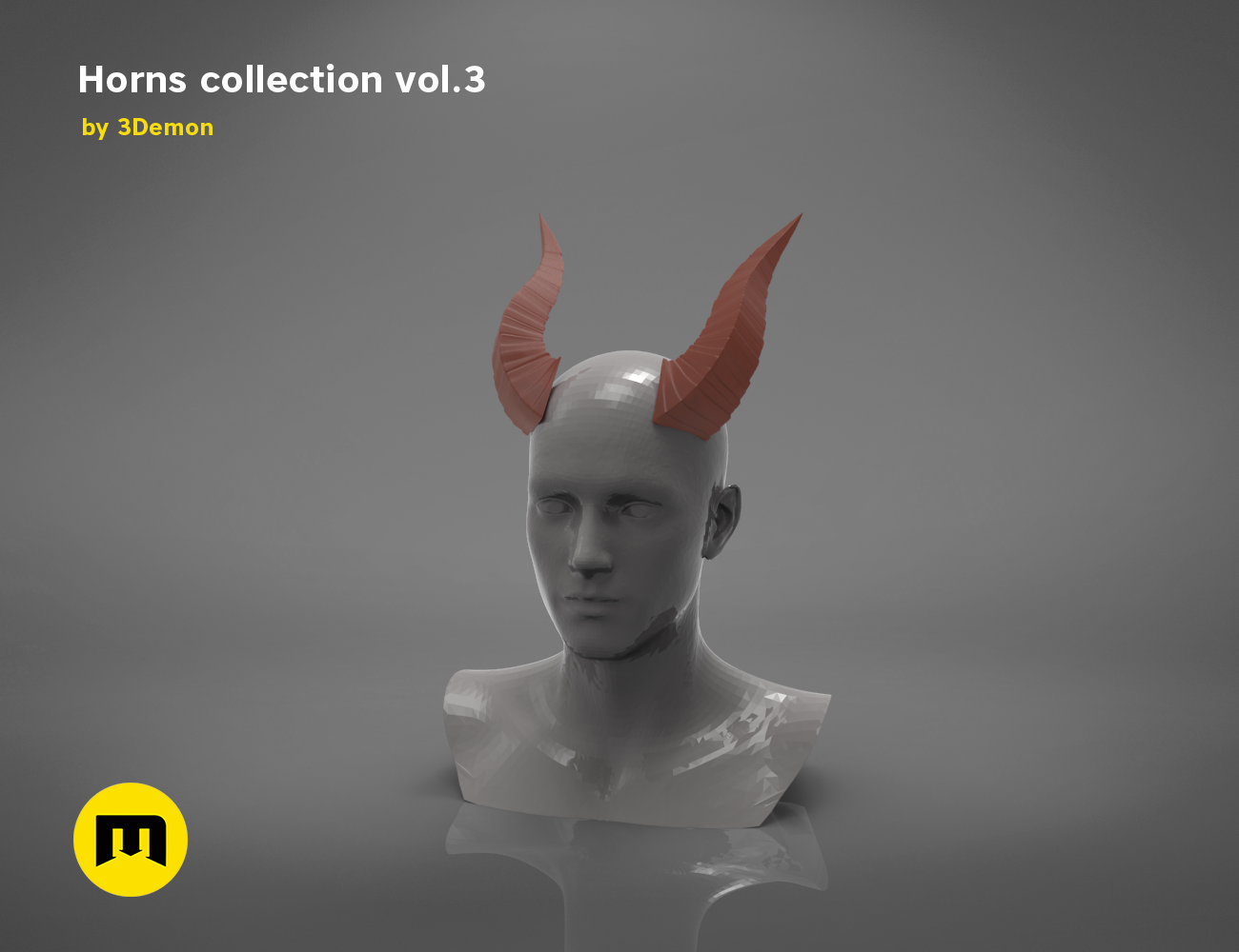 🤘 Costume Horns collection 3 and mounting pins・ 3D File for 3D printing ...