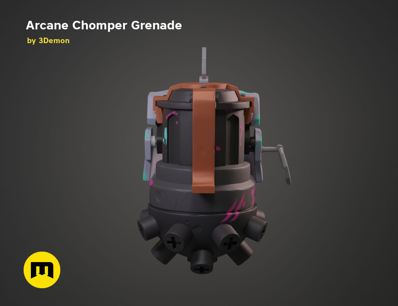 🔫 Arcane Chomper Grenade・ 3D File for 3D printing・Cults