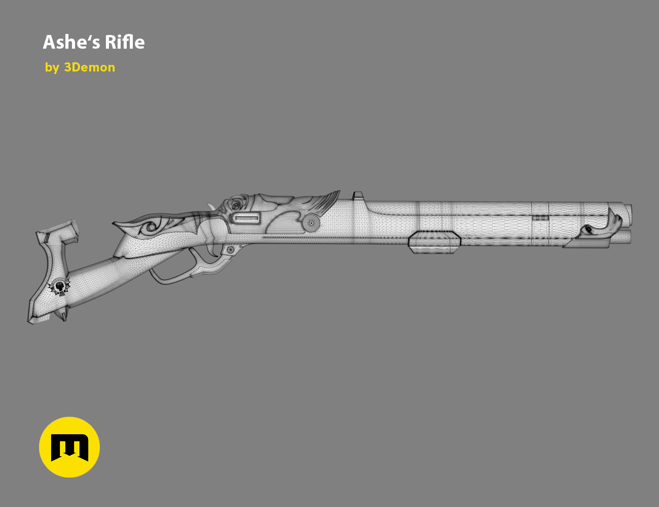 ♀️ Ashe’s rifle from overwatch・ STL File for ・Cults