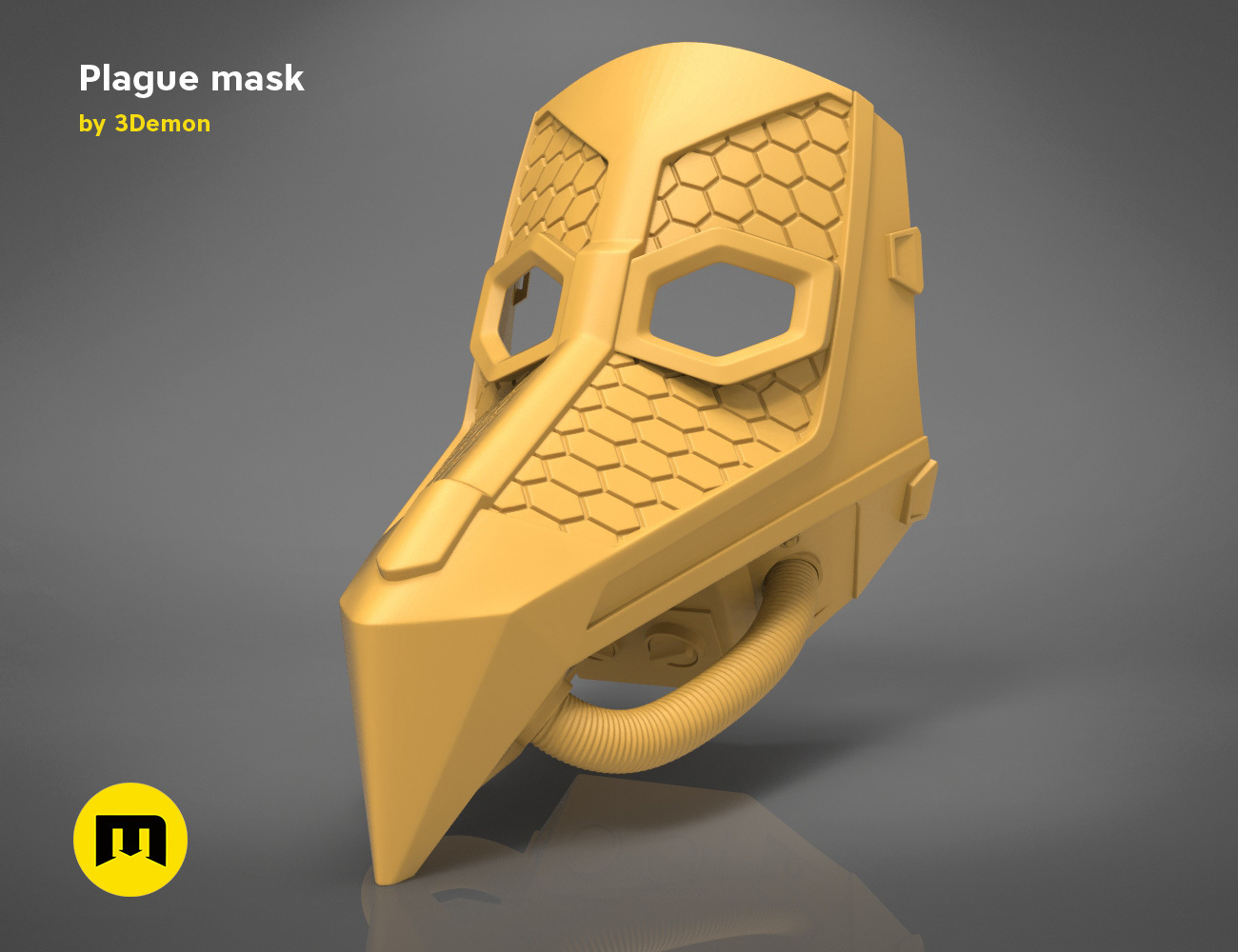 3D file Plague mask 🪖 ・Template to download and 3D print・Cults