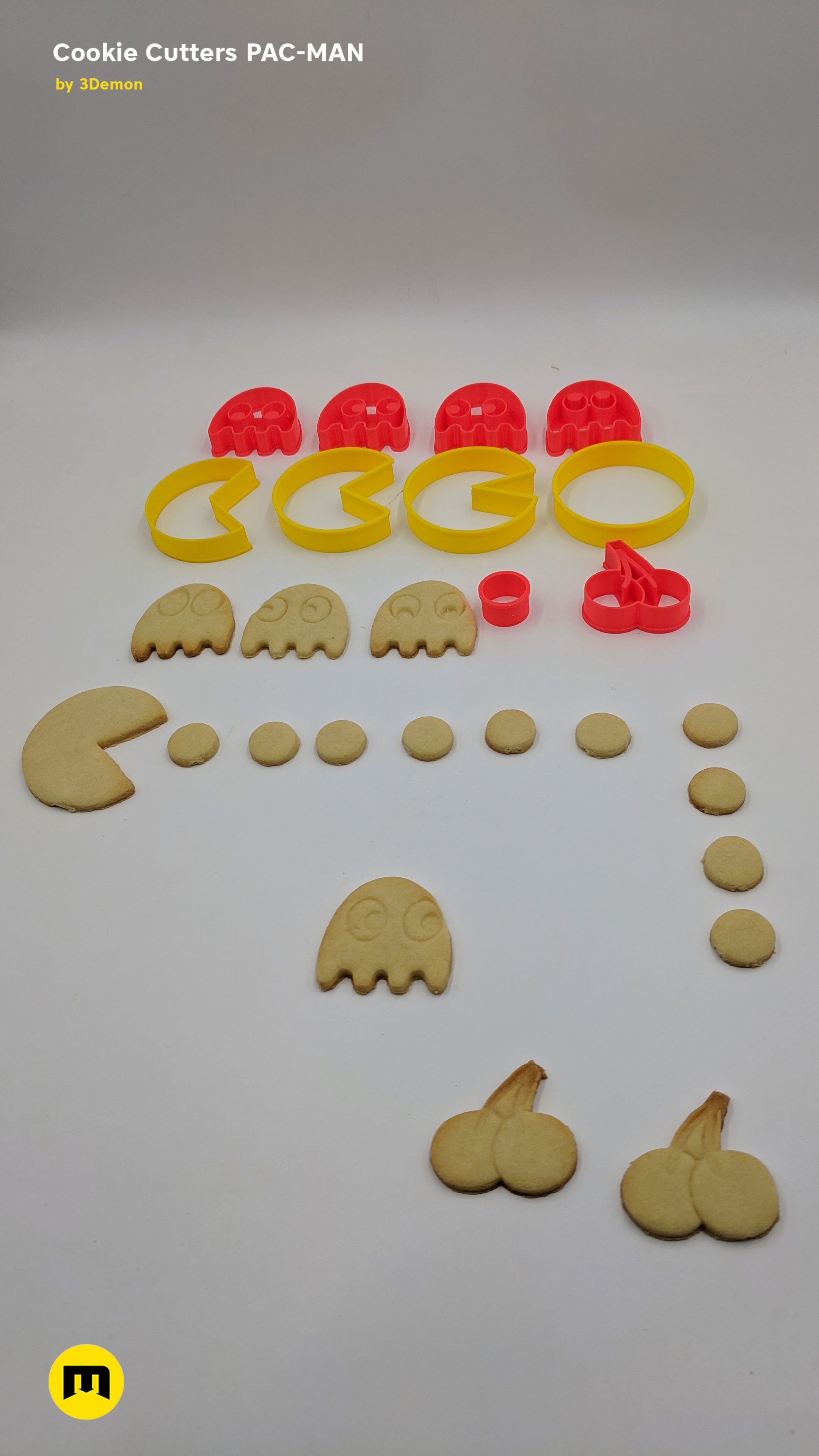 Archivo 3D Juego de cortadores de galletas PAC-MAN 🍪 ・Design para ...