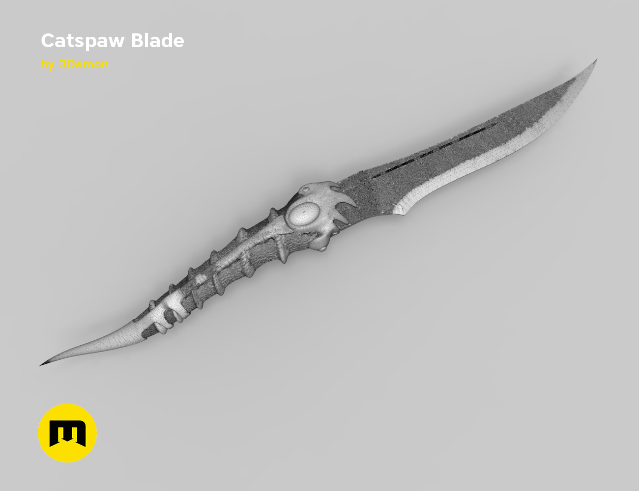 🗡️ Catspaw Blade Dagger・ STL File for ・Cults