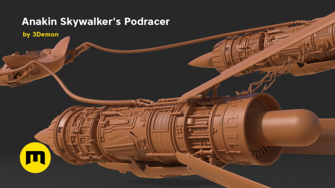 3D file Anakin Skywalker's Podracer ⭐ ・3D printable model to download・Cults