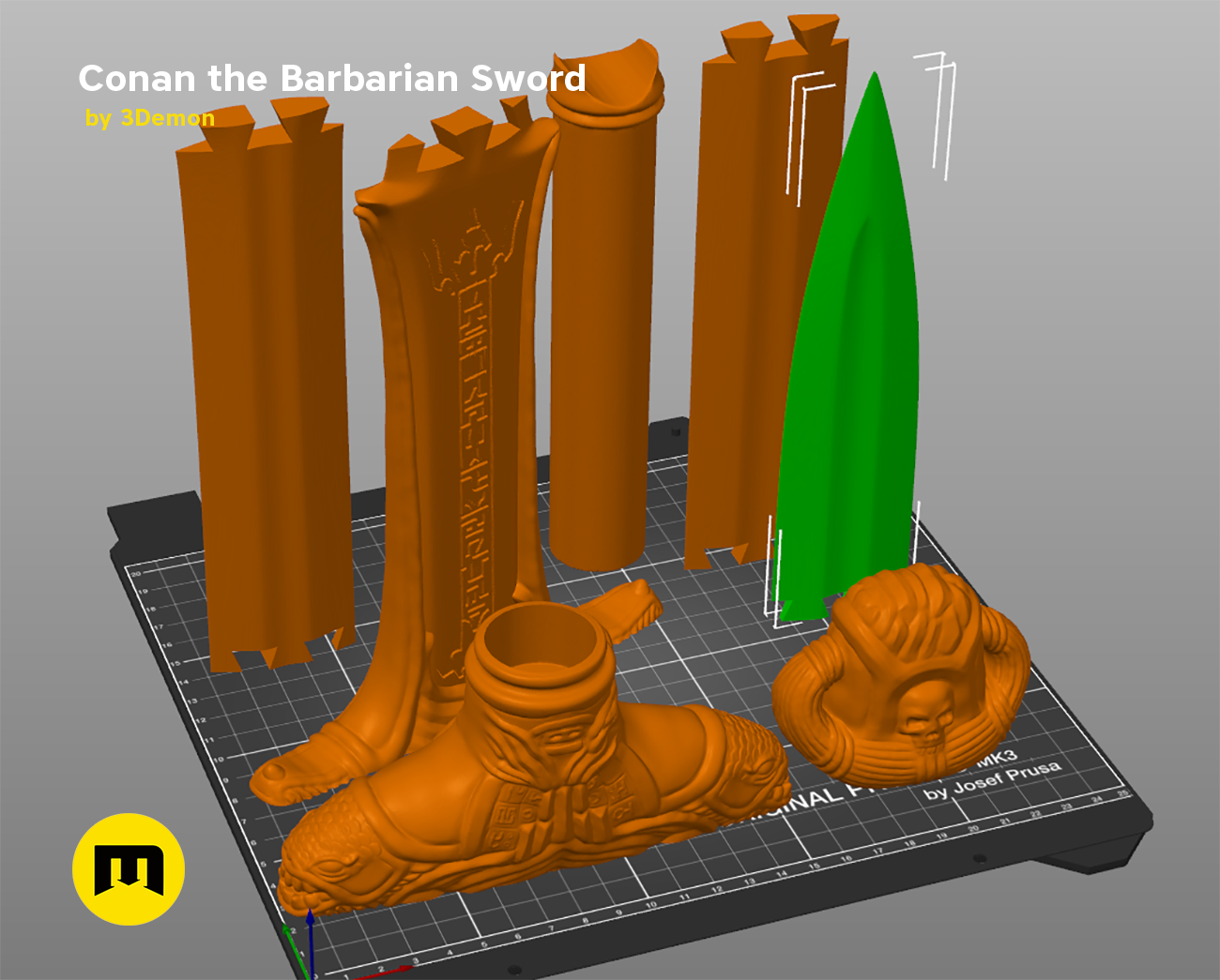 🗡️ Conan the Barbarian Sword・ 3D File for ・Cults
