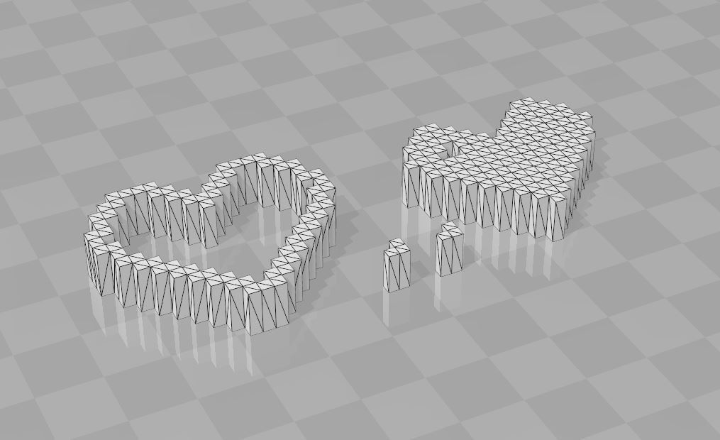 ️‍🔥 Minecraft heart_Low poly Valentine model・Free STL File for ・Cults