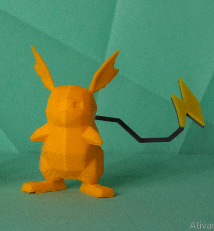 STL file Raichu Low Poly Pokemon 🐉 (3MF)・Model to download and 3D print ...