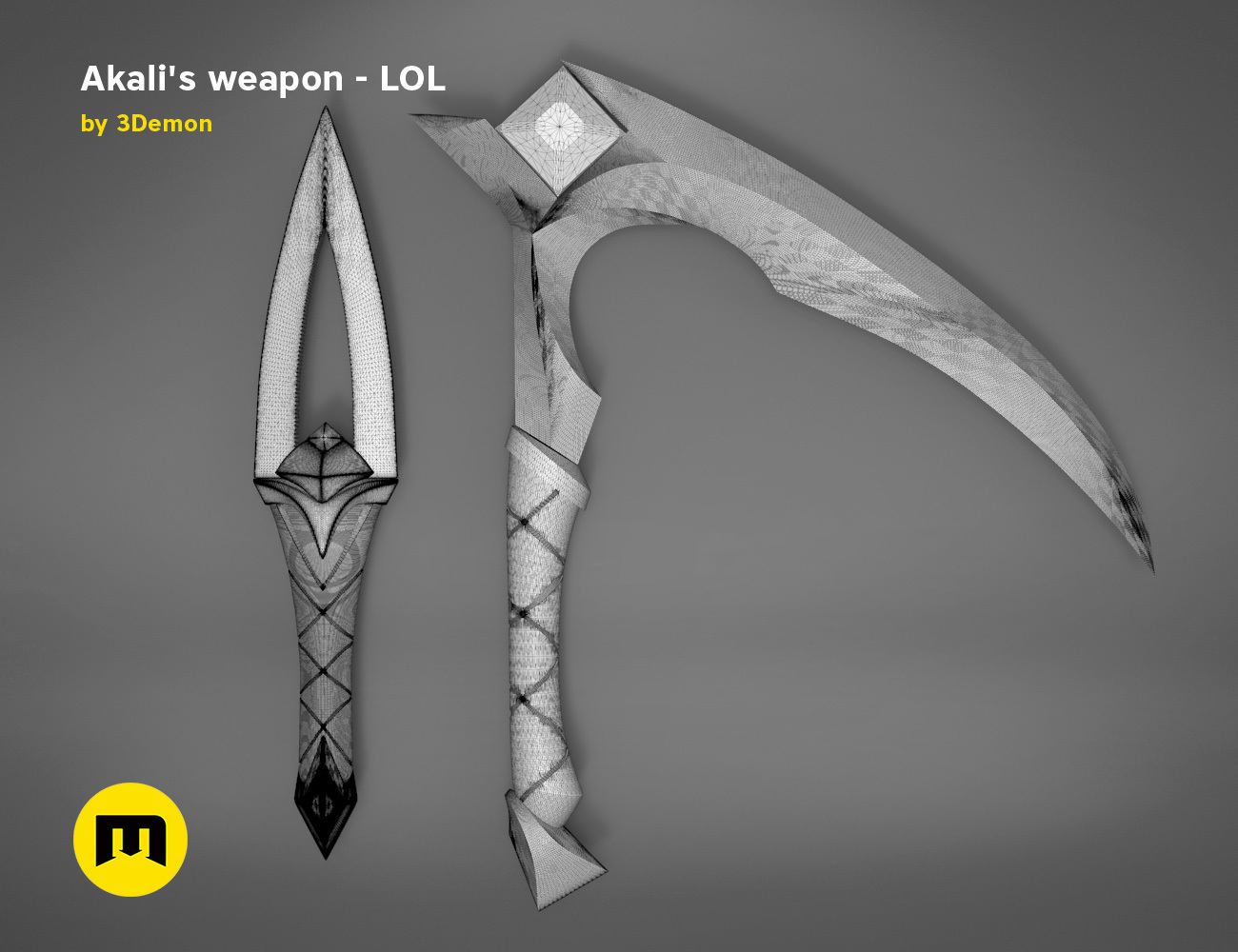 STL file KDA Akali’s Weapons – League of Legends 🔫 ・Model to download ...