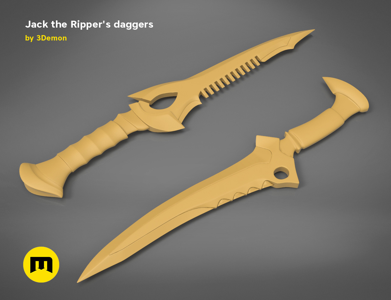 🗡️ JACK THE RIPPER DAGGERS・ 3D File for ・Cults