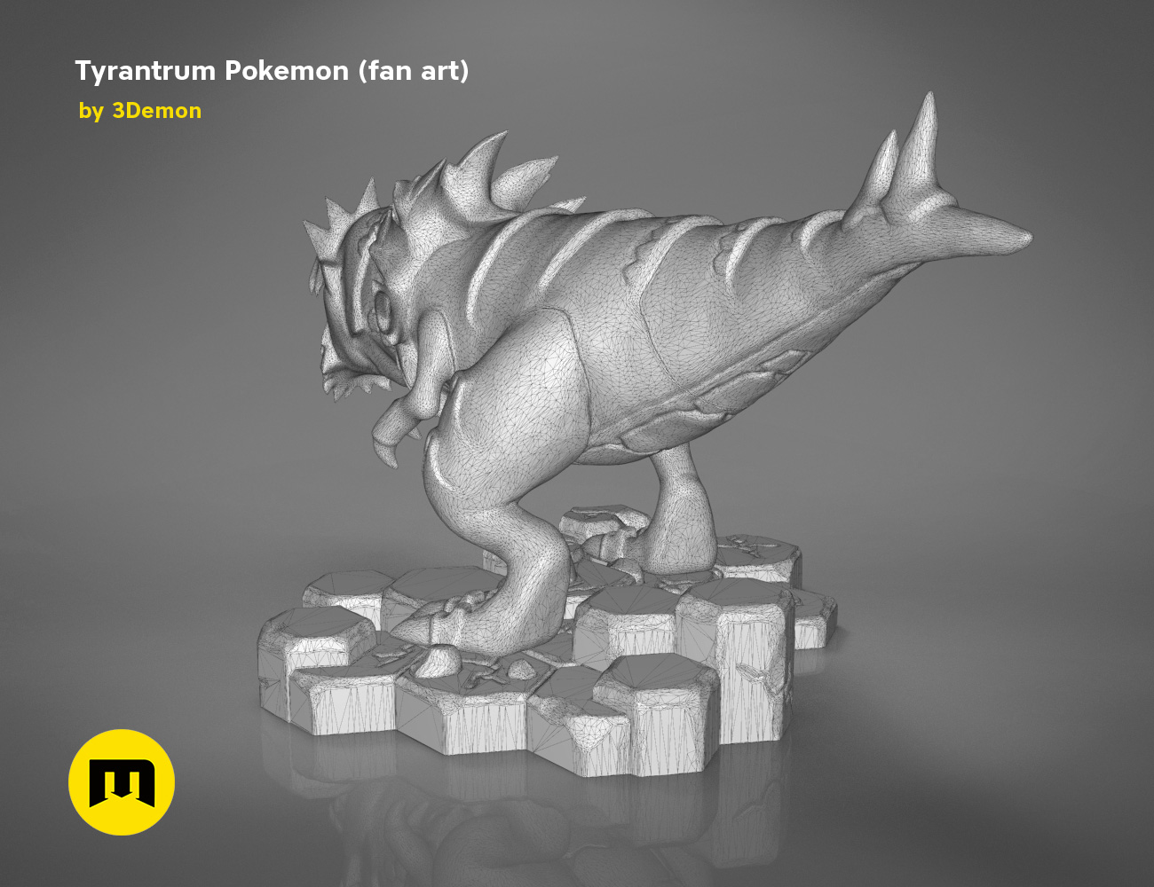 STL file Tyrantrum Pokemon (fan art) 🐉 (OBJ)・3D printing template to ...