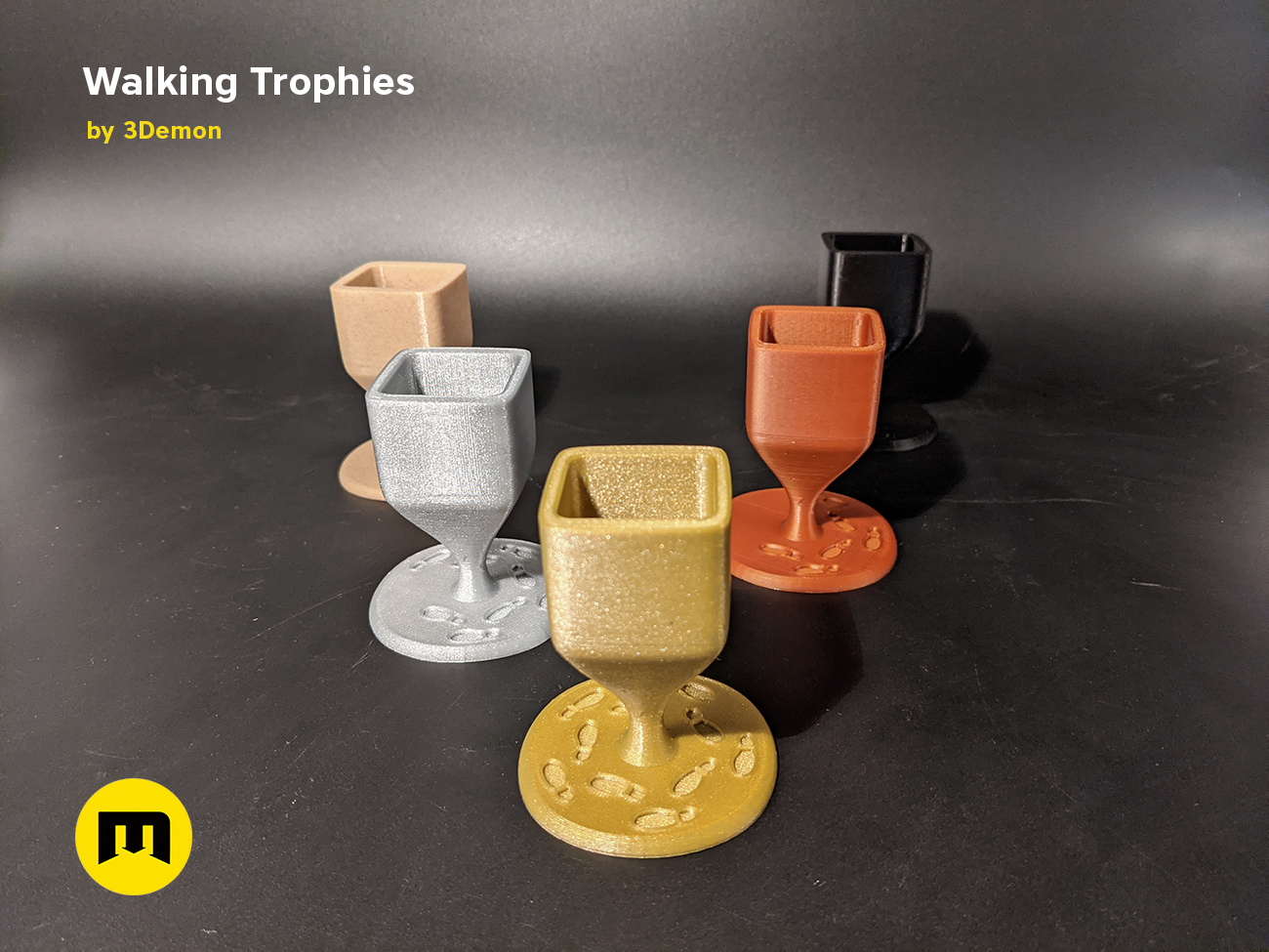 Free 3D file Walking Challenge Trophies 🚶 ・Template to download and 3D ...