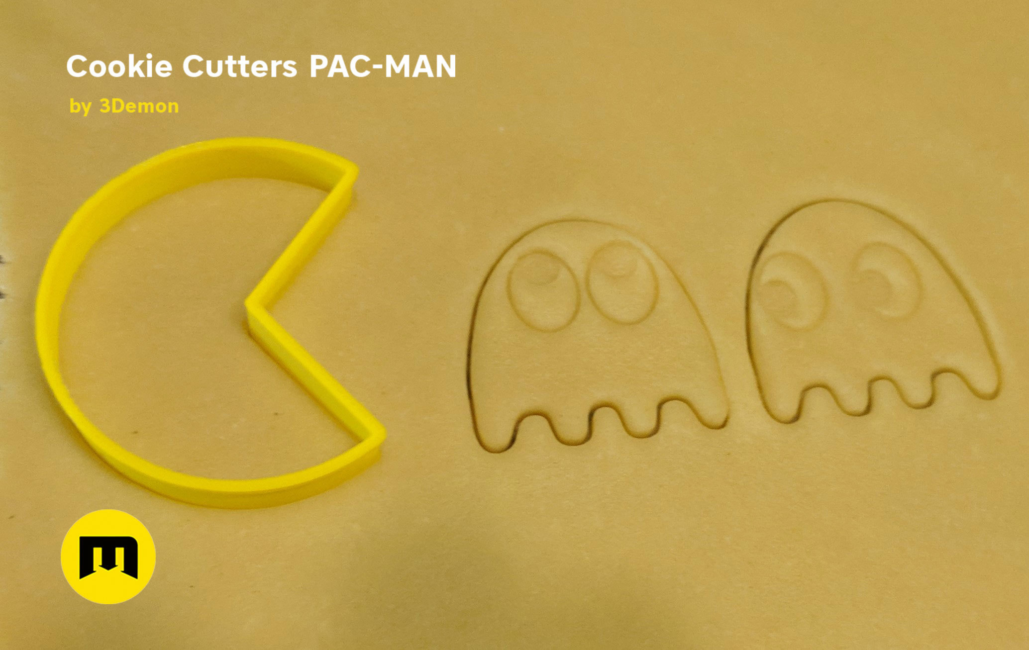 🍪 PAC-MAN cookie cutters set・ 3D File for ・Cults