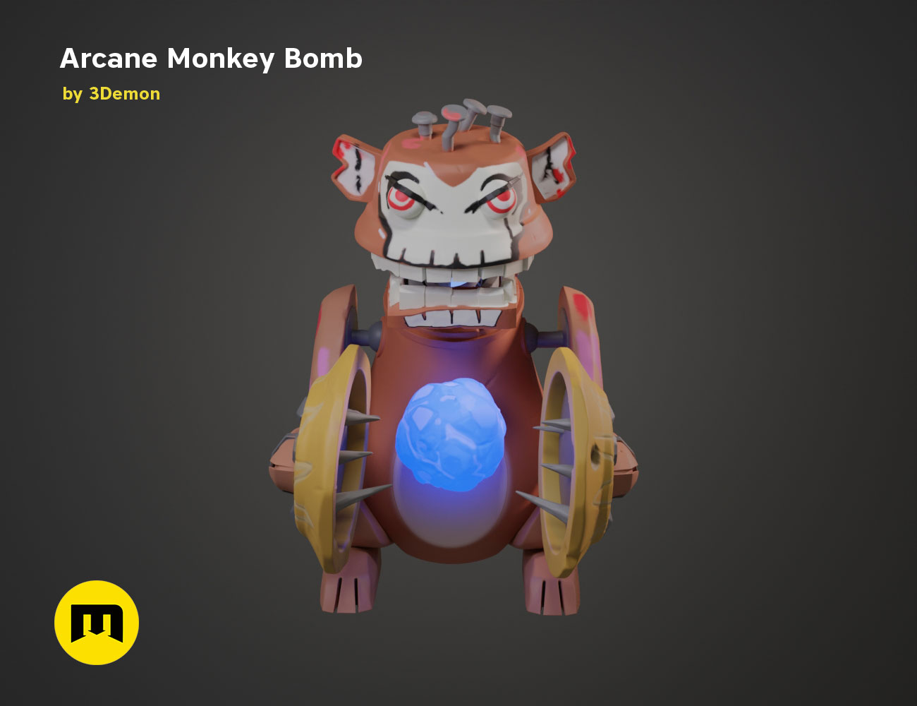 🐒 Arcane Monkey Bomb・ 3D File for ・Cults