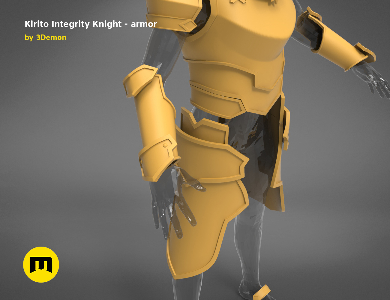 🎬 Kirito’s full size armor - Integrity Knight・ 3D File for ・Cults