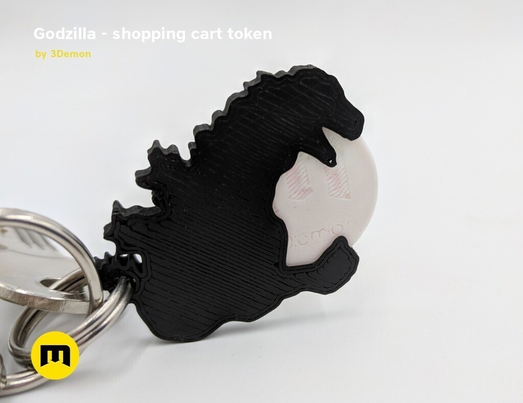 Free STL file Godzilla – shopping cart token 🛒 ・3D printable model to ...