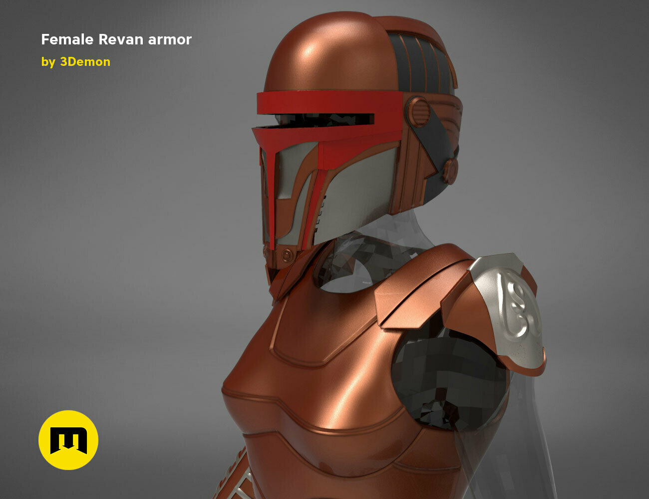 3D file Revan Female Armor ♀️ ・3D printer model to download・Cults